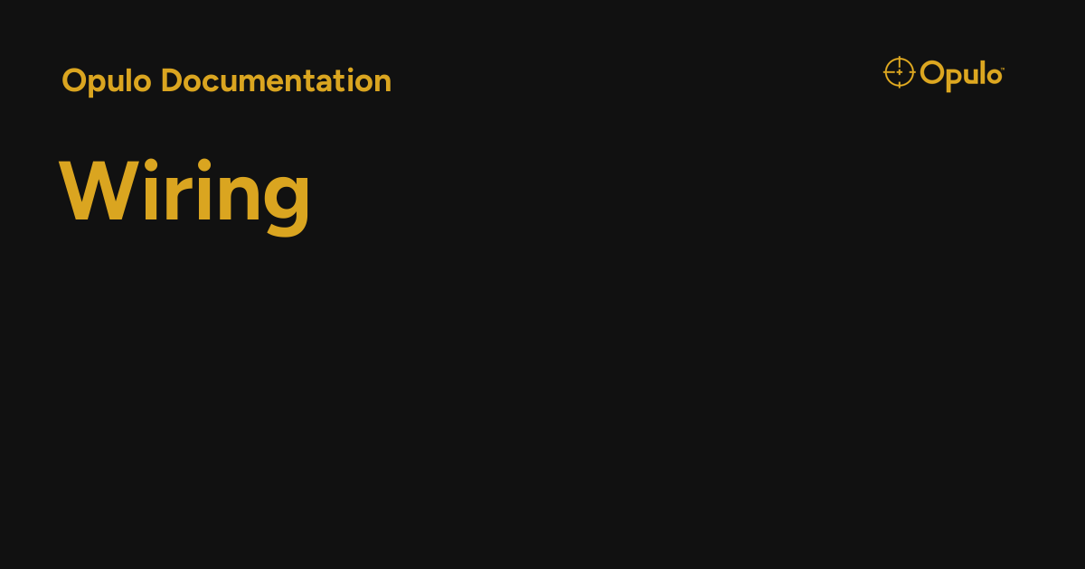 Wiring - Opulo Documentation