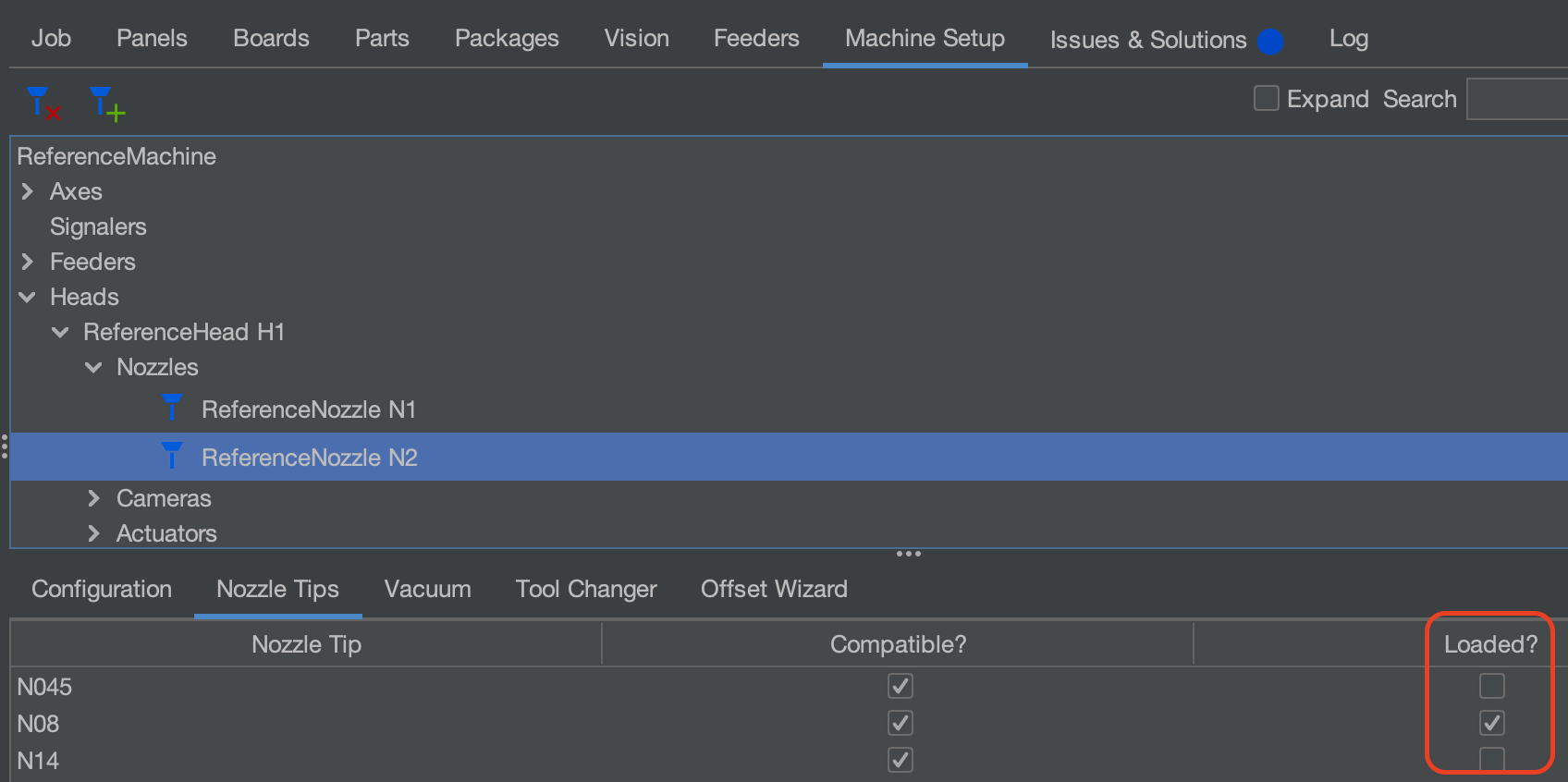 Enable and Load Nozzle Tip on Second Nozzle - Opulo Documentation