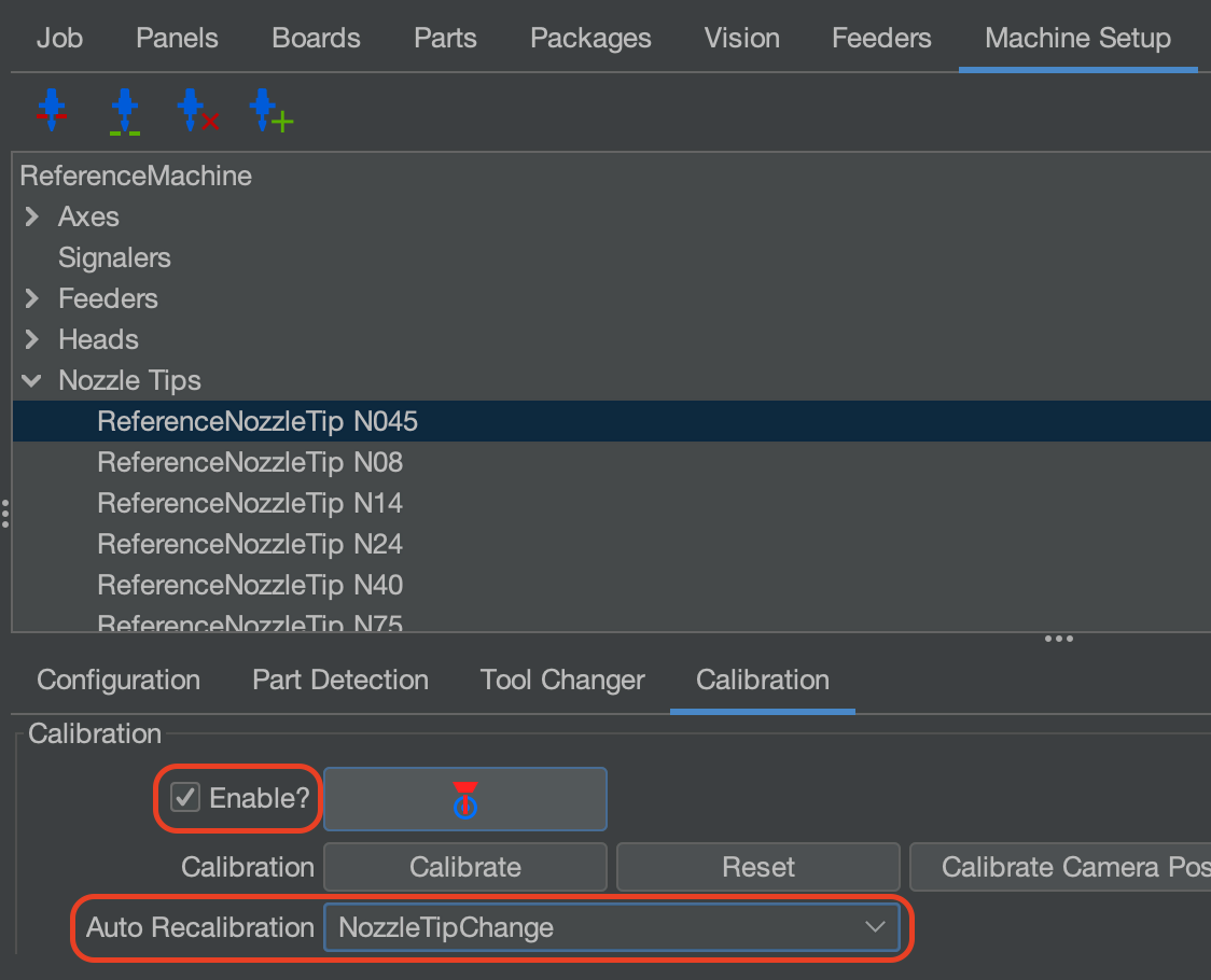 Enable and Load Nozzle Tip on Second Nozzle - Opulo Documentation